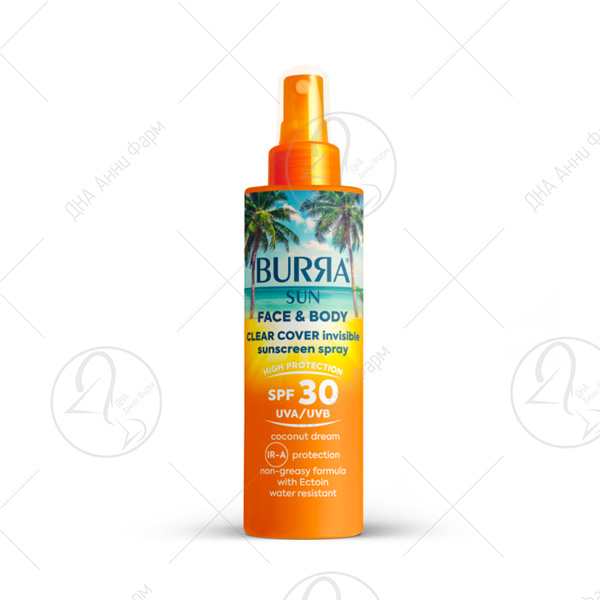 BURRA SUN Face & Body Spray SPF30 200ML - Аптека ДНА Анни Фарм