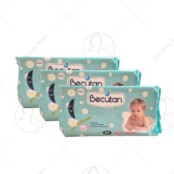 АЛКАЛОИД BECUTAN Влажни марамчиња камилица 3/64 - Аптека ДНА Анни Фарм